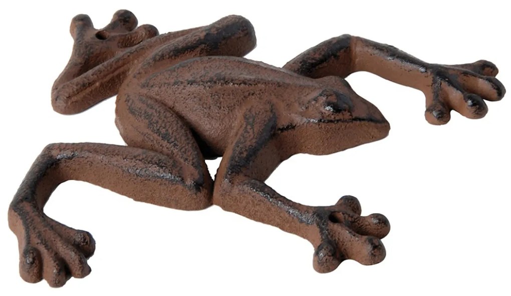 Zahradní litinová figurka Froggo, sada 2ks, 1,5x14,5 cm, hnědá