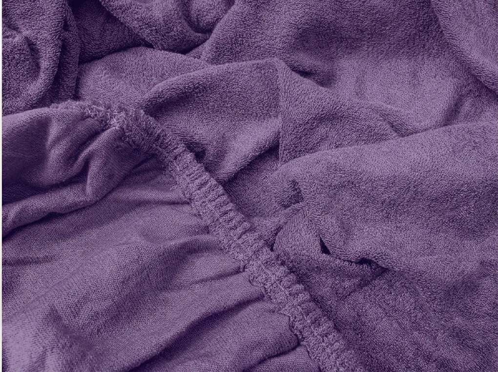 Froté prostěradlo EXCLUSIVE švestkové 90 x 200 cm