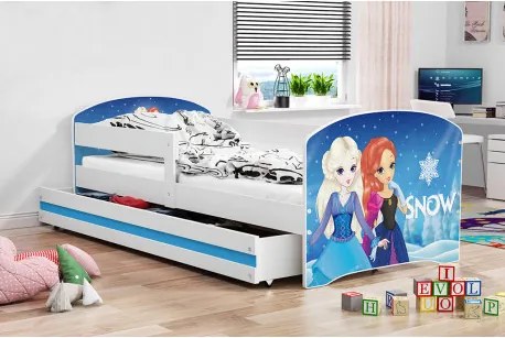 Dětská postel s úložným prostorem s motivem FROZEN (LEDOVÉ KRÁLOVSTVÍ)
