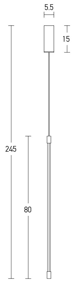 Zambelis 20122 závěsné LED svítidlo zlaté, 12W, 3000K, 80cm