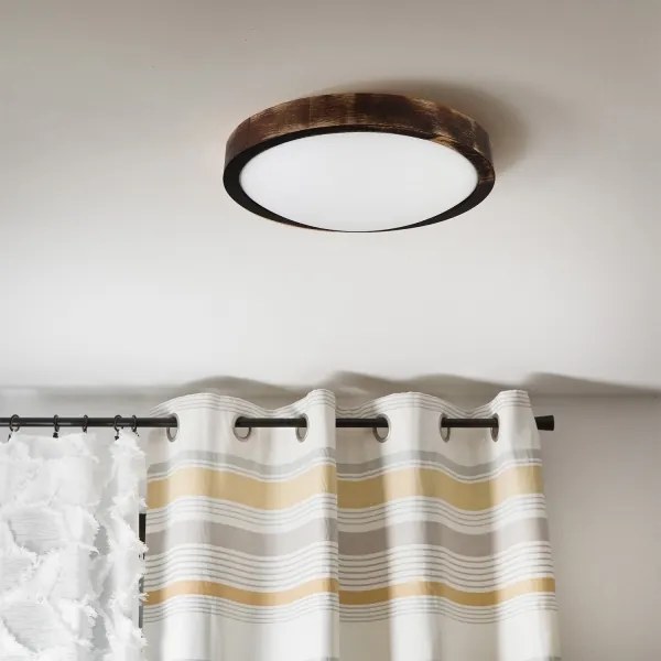 Brilagi - LED Stropní svítidlo CARVALHO SLIM SMOKEY LED/20W/230V dub pr. 27,5 cm