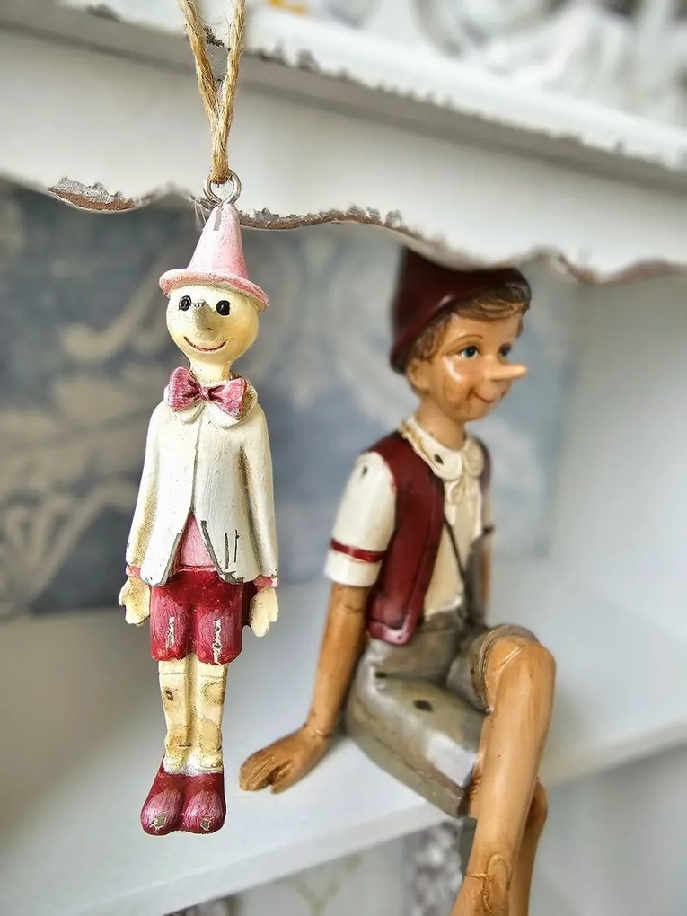 Závěsná dekorativní ozdoba Pinocchio - 3*3*11 cm