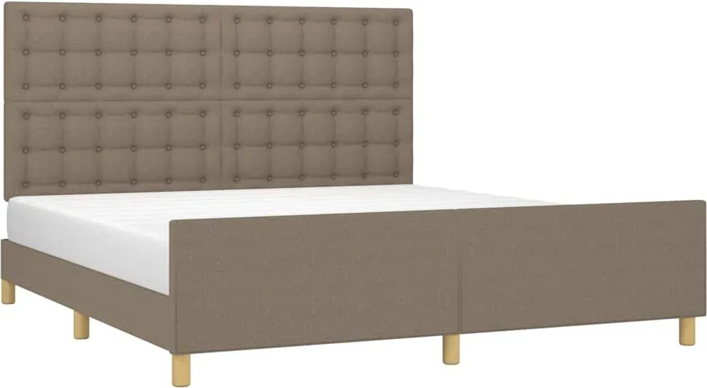 Rám postele bez matrace taupe 160 x 200 cm textil 3125393