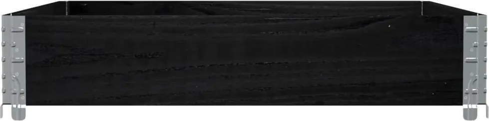 Zahradní truhlík černý 100 x 100 cm masivní borové dřevo 3295396