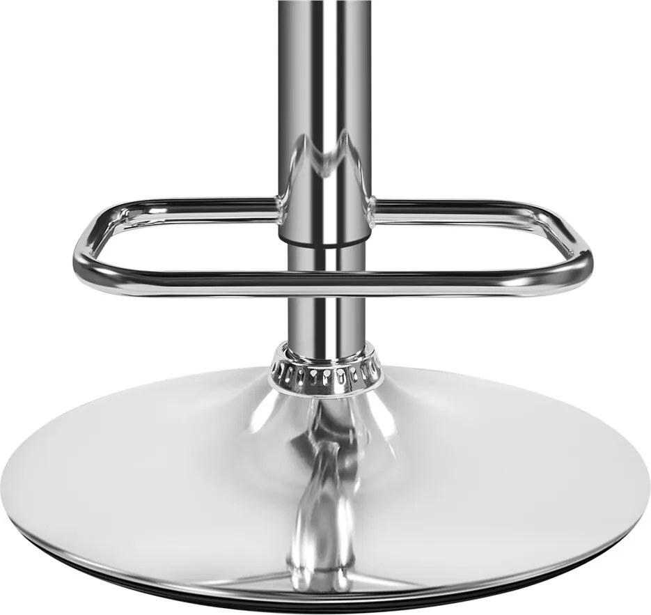Sada 2 ks – Barová židle – světle šedá, 44 cm (šířka) × 50,5 cm (hloubka) × 89 cm – 111 cm (výška) (266864289937)