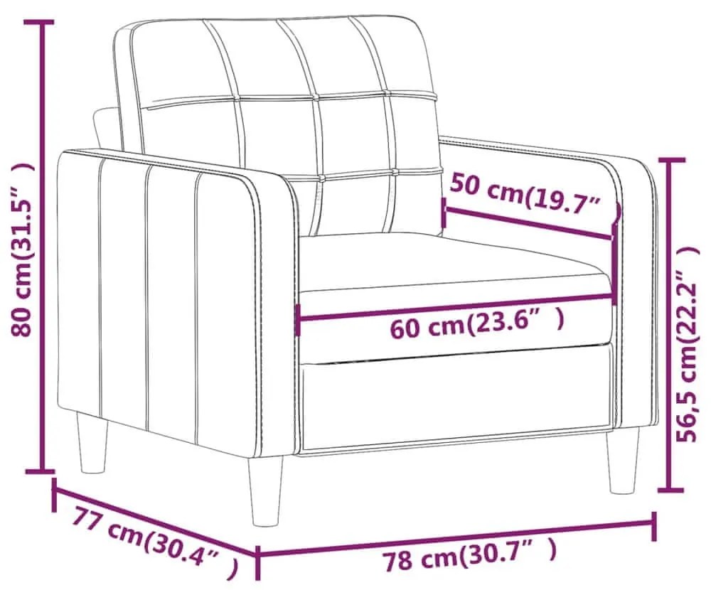 Petromila Křeslo světle šedé 60 cm textil