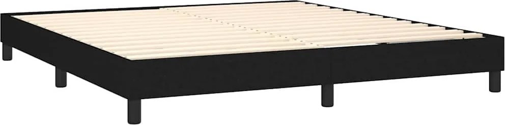 Box spring postel s matrací a LED černá 180x200 cm textil 3133415