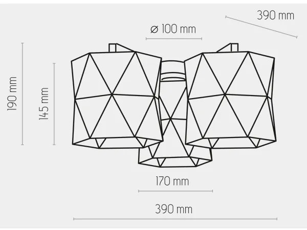 Přisazený lustr SIRO 3xE27/15W/230V bílá/stříbrná