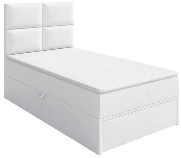 Kontinentálni postel Hudson Lux 1, Strana: pravá, Rozměr postele: 100x200, Potah:: Muna 08