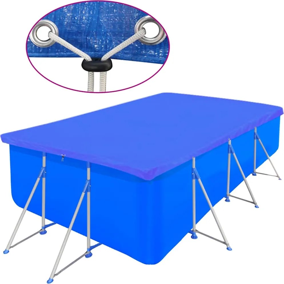 Krycí plachty na bazén 2 ks PE obdélníkové 90 g/m² 540 x 270 cm 3082805