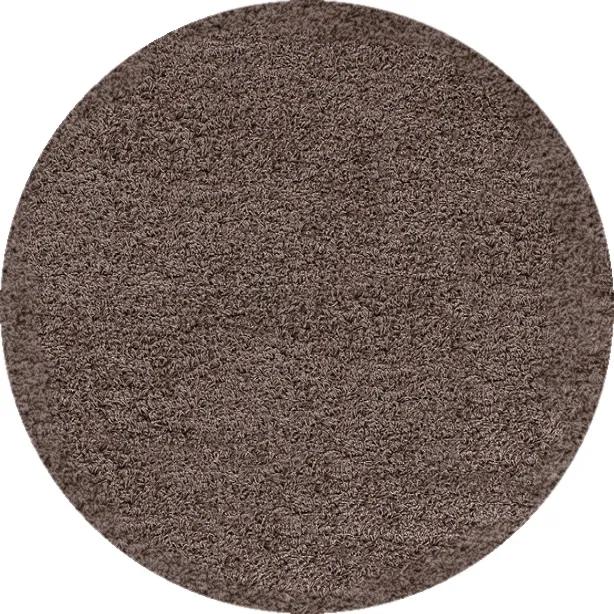 Ayyildiz koberce Kusový koberec Dream Shaggy 4000 Mocca kruh ROZMĚR: 120x120 (průměr) kruh