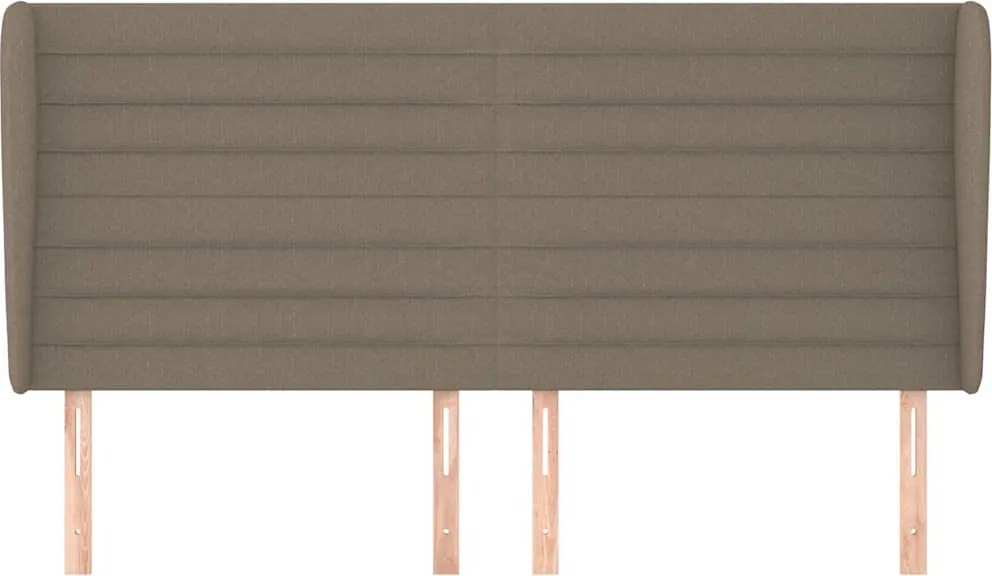 Čelo postele typu ušák taupe 163x23x118/128 cm textil 3118106