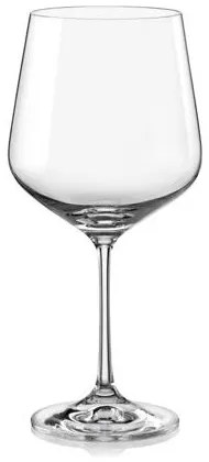 BOHEMIA SANDRA SKLENICE NA BURGUNDY 570ML SADA 6KS
