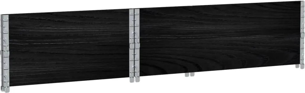 Zahradní truhlík černý 120 x 80 cm masivní borové dřevo 3295848