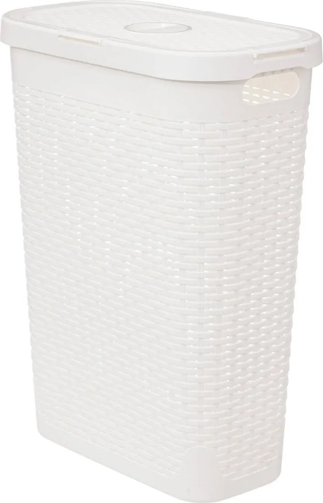 Vysoký koš na prádlo, 40 l, bílý