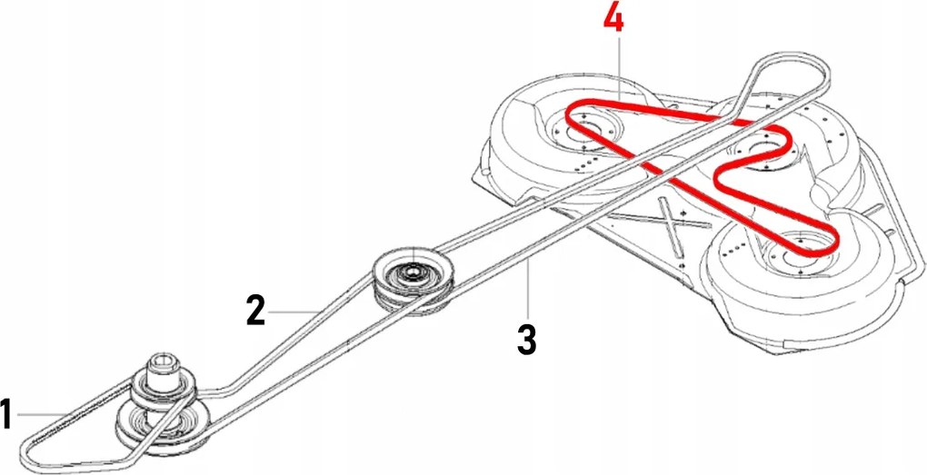 Pásek 589533001 agregátu Combi 122 Husqvarna R 422Ts, Proflex 18, 21 Awd