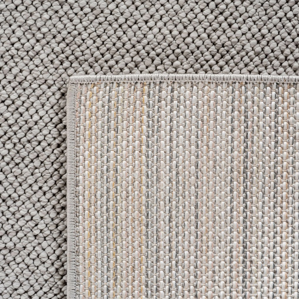 Ayyildiz, Kusový koberec Helix 2200 silver kruh, 80x80, šedá, chodba / předsíň