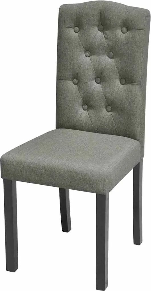 Jídelní židle 2 ks šedé textil 242223