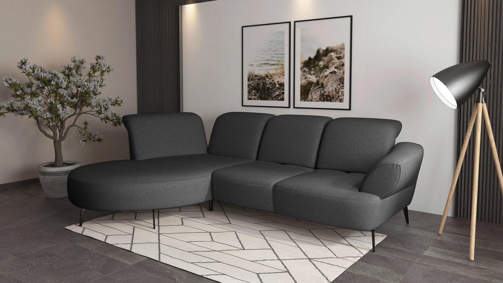 XXXLutz ROHOVÁ SEDAČKA, textil, tmavě šedá Sit & More - Sedací soupravy - 000144013256