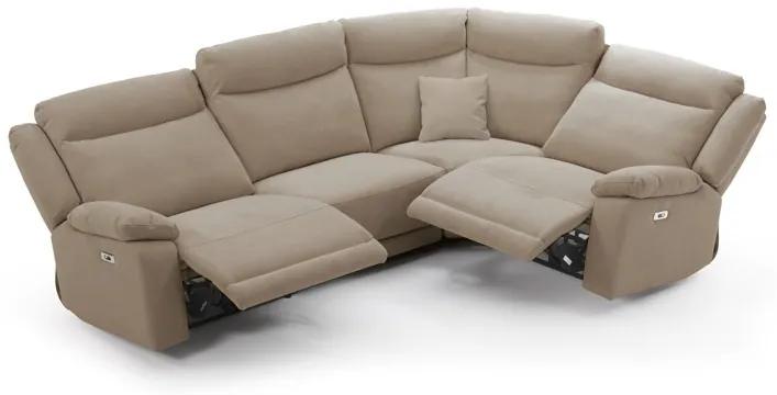 Pregio Italia sofa&relax Velká sedací souprava Comfort Provedení: 2 místná + lehátko, Vzorník látek: tekno fibra 03 milk