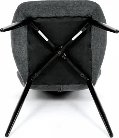 Jídelní židle šedá látka černé kovové nohy CT-285 GREY2
