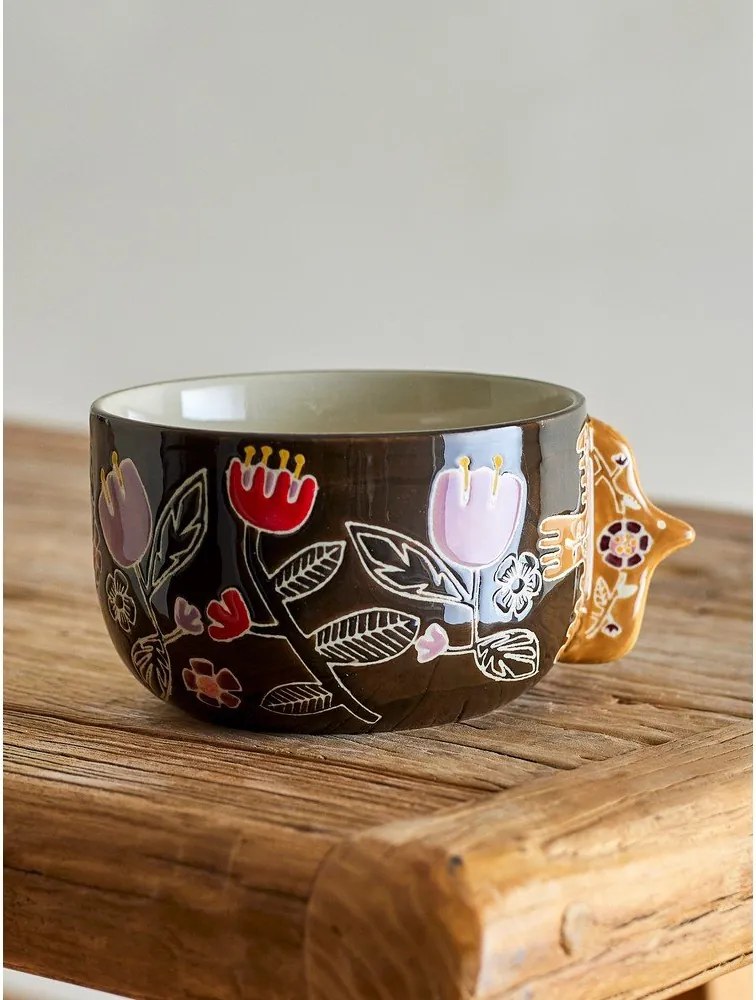 Tmavě hnědé polévkové misky v sadě 4 ks z kameniny 720 ml Vivielle – Bloomingville