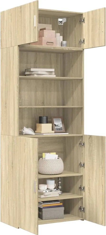Úzká úložná dub sonoma 80x42,5x225 cm kompozitní dřevo 3281345