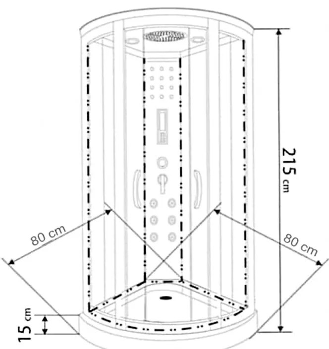 BPS-koupelny Hydromasážní box HYD-R71B 80, 80x80 bez sauny
