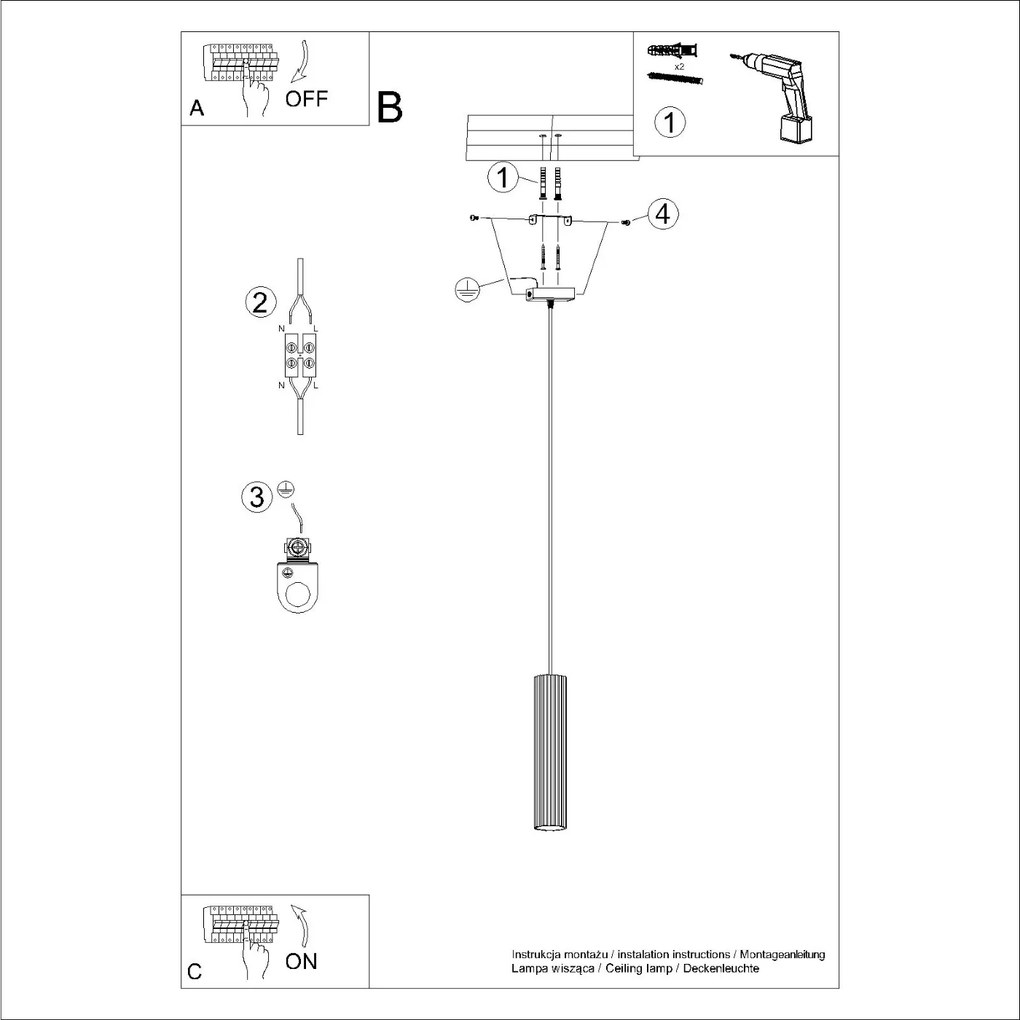 Sollux Lighting Závěsné svítidlo KARBON 1 červené okrové