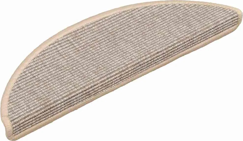 Schodové rohože 15 ks 56 x 17 x 3 cm stříbrné, půlkulaté 326895
