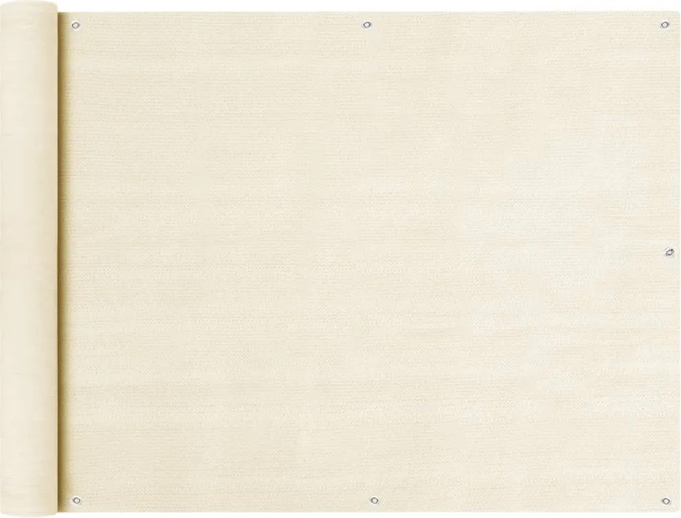 Balkonová zástěna krémová 90 x 400 cm HDPE 310925