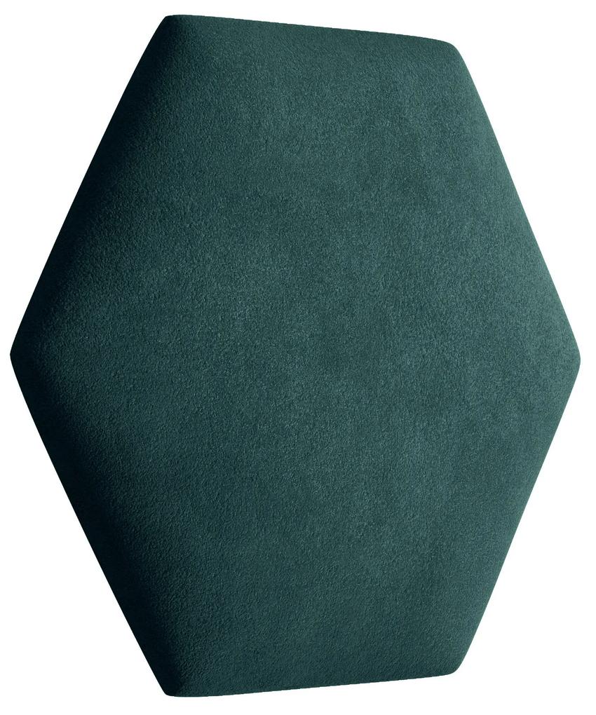 Eka Čalouněný panel Hexagon Trinity 40,5 cm x 35,3 cm - Tmavá zelená 2328