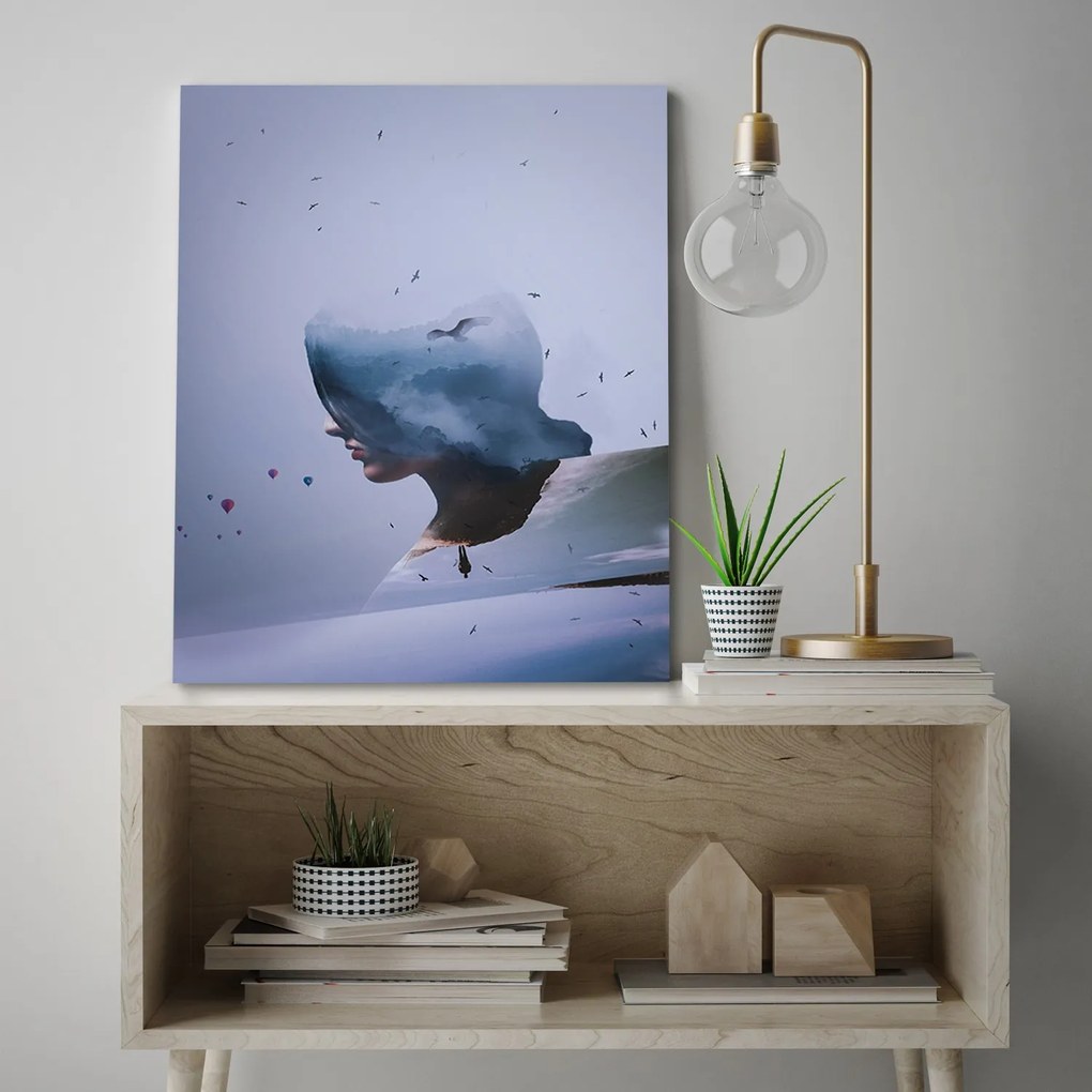 Gario Obraz na plátně Muži Ptáci Nebe Abstrakce - Bryantama Art Rozměry: 40 x 60 cm