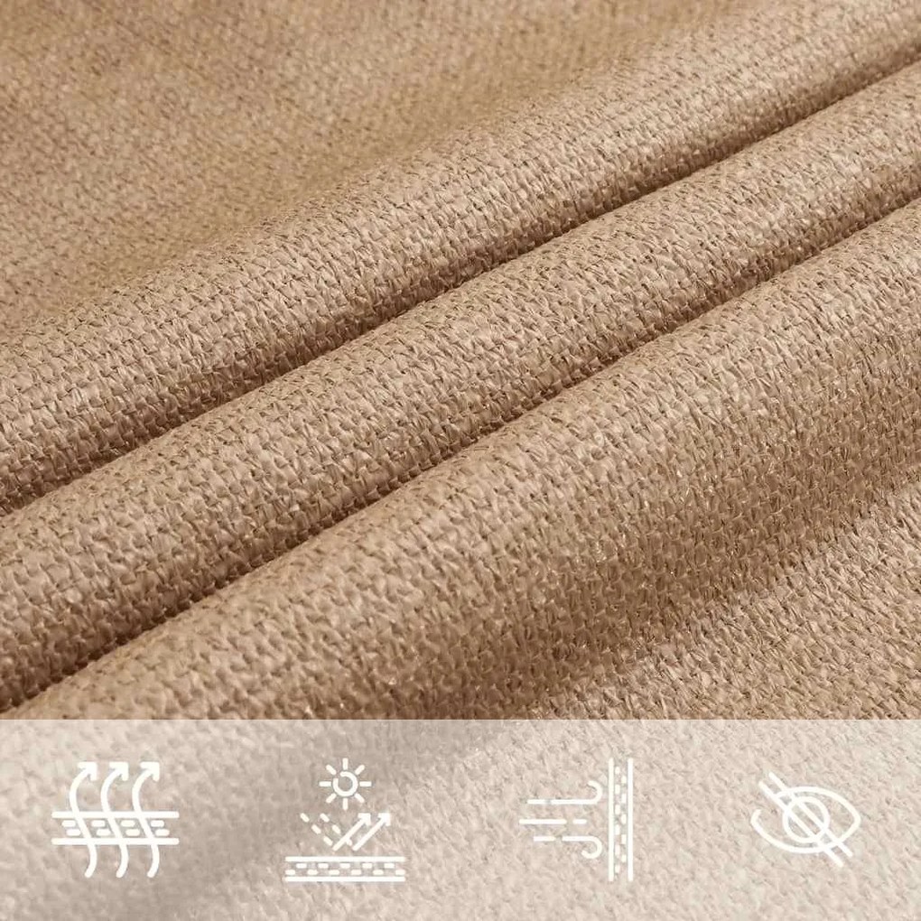 Plachta proti slunci 160 g/m² taupe 3 x 6 m HDPE 311405