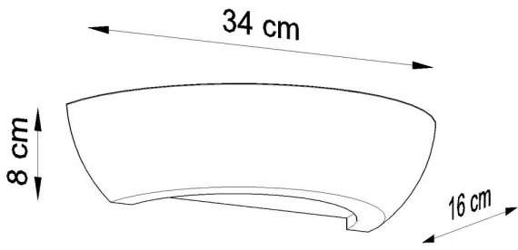 Sollux SL.0160 - Nástěnné svítidlo OSKAR 1xE27/60W/230V