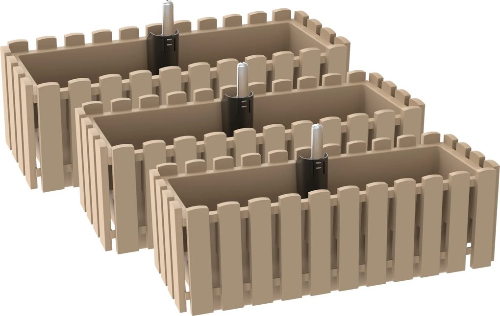 Parkside® Sada samozavlažovacích truhlíků Kensington, 50 cm, 3dílná