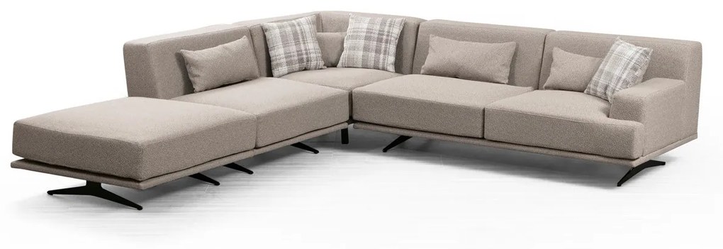 Designová rohová sedačka Kessya béžová - pravá