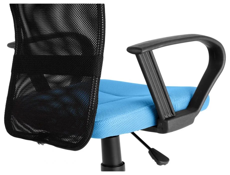 Dětská židle Neoseat MONKEY s podnoží — látka, černá / světle modrá