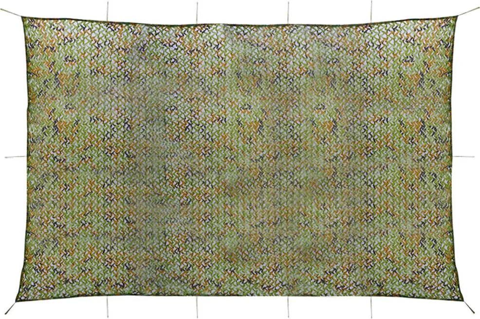 vidaXL Maskovací síť s úložným pytlem 4 x 5 m [135892] Barva: Zelená