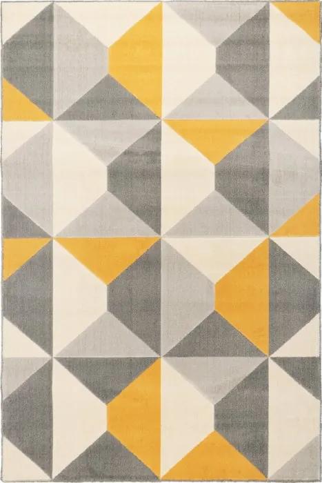 Kusový koberec Novara 18241 272 šedožlutá Varianta: 120x170 cm