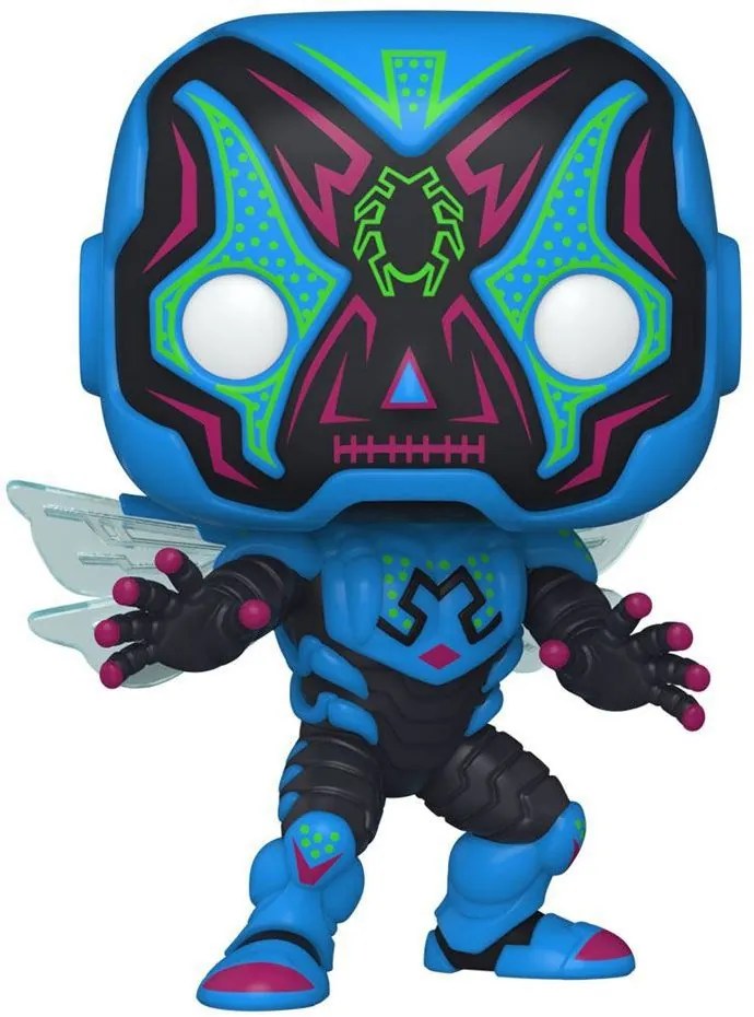 Funko pop! dc comics - blue beetle (dia de los muertos) (glow in the dark)