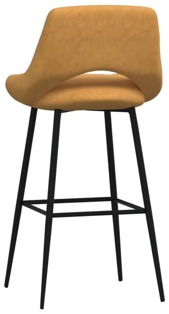 Petromila Barové židle 2 ks hnědé samet