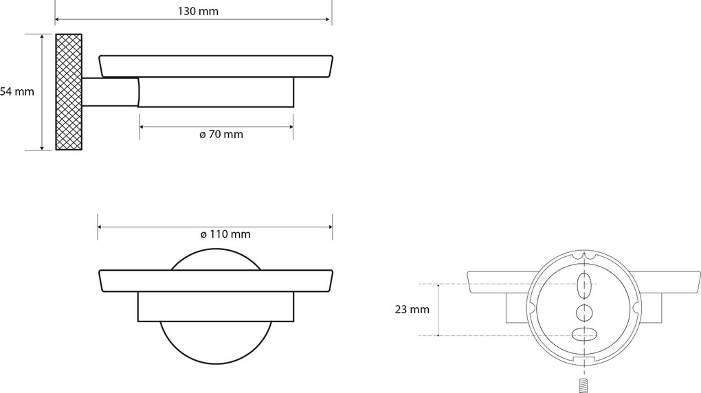 Sapho Sapho, LARISSA mýdlenka, mléčné sklo, chrom, WS002