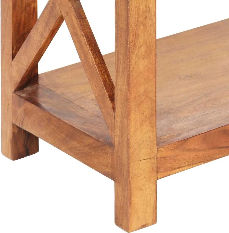 Knihovna 60 x 30 x 160 cm masivní akácie s medovým povrchem 289625