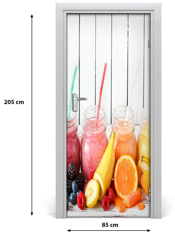 Fototapeta na dveře samolepící barevné koktejle 85x205 cm