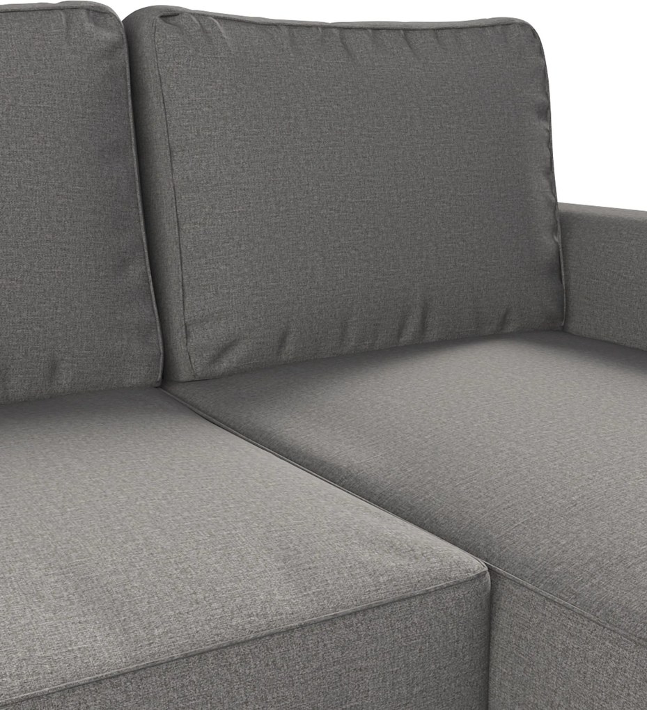 Potah na pohovku IKEA Backabro rozkládací se šezlongem barva šedá látka pletený vzor