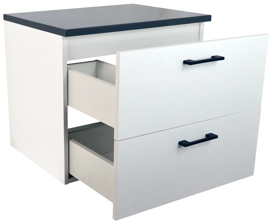 Comodo Koupelnová skříňka pod deskové umyvadlo Agria NEW W 60-HD - bílá/antracit