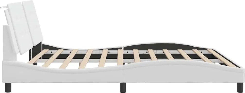 Rám postele bez matrace Zadar bílý 200x200 cm umělá kůže 3208206