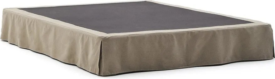 Taupe čalouněná dvoulůžková postel bez čela 180x200 cm Jaira – Kave Home