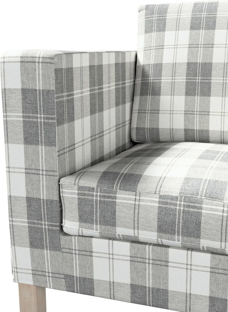 Potah na pohovku IKEA Karlanda 2-místná, krátký barva šedá látka pletený vzor, vzorované